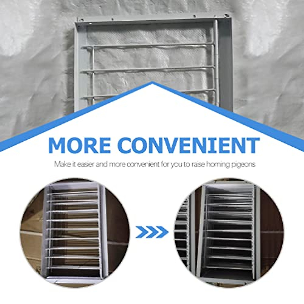 Ipetboom 1Pc Pigeon Door, Iron Birdcages T- House Door Bird Cage Door Pigeon Door Birds House Door for Pet Bird Supplies, 40x26cm