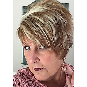 Lux Accessories Rose Gold Pink Special Occasion Floral Flower Statement Earrings