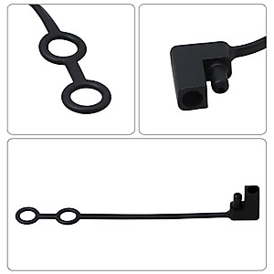 CERRXIAN SAE 2 Pin Plug Replacement Waterproof Protection Cover Cap Lid Top(Black 20pcs)