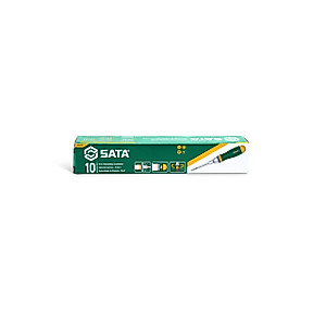 SATA 19-in-1 Multipurpose Ratcheting Screwdriver Set with 8 Double-Sided Bits and a Green and Yellow Oil-Resistant Handle - ST09350, 10 Piece