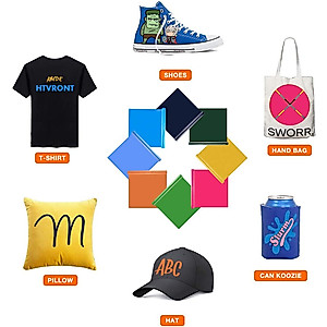 HTVRONT HTV Vinyl Rolls Heat Transfer Vinyl - 12" x 8ft Black HTV Vinyl for Shirts, Iron on Vinyl for All Cutting Machine - Easy to Cut & Weed for Heat Vinyl Design (Black)