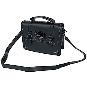 Lost Queen Women's Magic Moon Shoulder Bag, Black, One Size