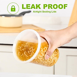 AOZITA 20 Sets 32 oz Plastic Deli Food Containers With Lids, Airtight Food Storage Containers, Freezer/Dishwasher/Microwave Safe, Soup Containers For Takeout Meal Prep Storage