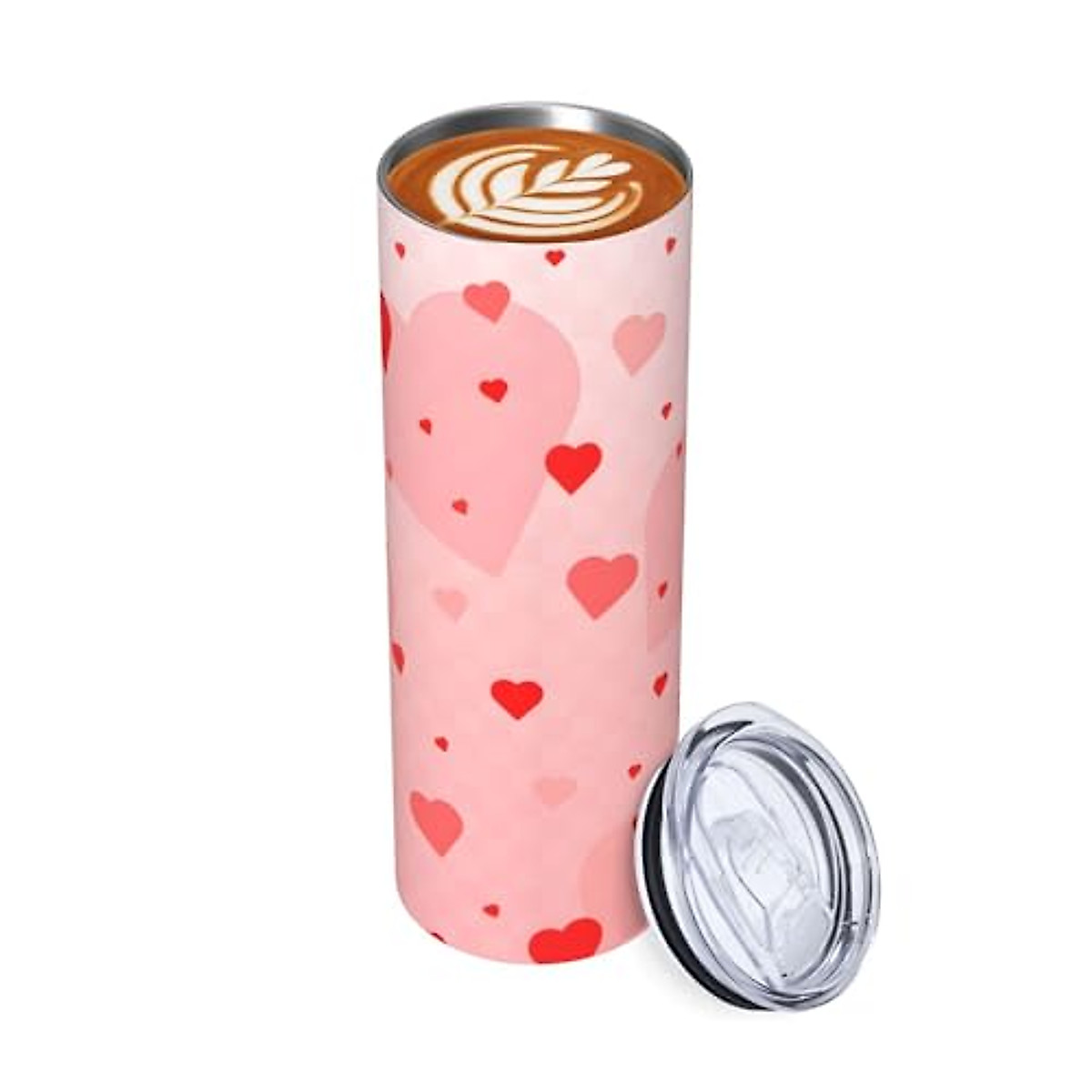 AFHYZY 20 oz Skinny Tumbler Reusable Coffee Travel Mug with Lids and Straws, Insulated Coffee Cups 20oz Stainless Steel Water Bottles Leak Proof for Home, Adults - Mother's Day