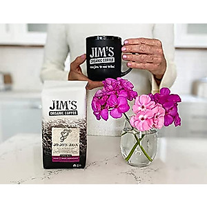 Jim’s Organic Coffee – Jo-Jo’s Java Blend – Medium/Light Roast, Ground Coffee, 12 oz Bag