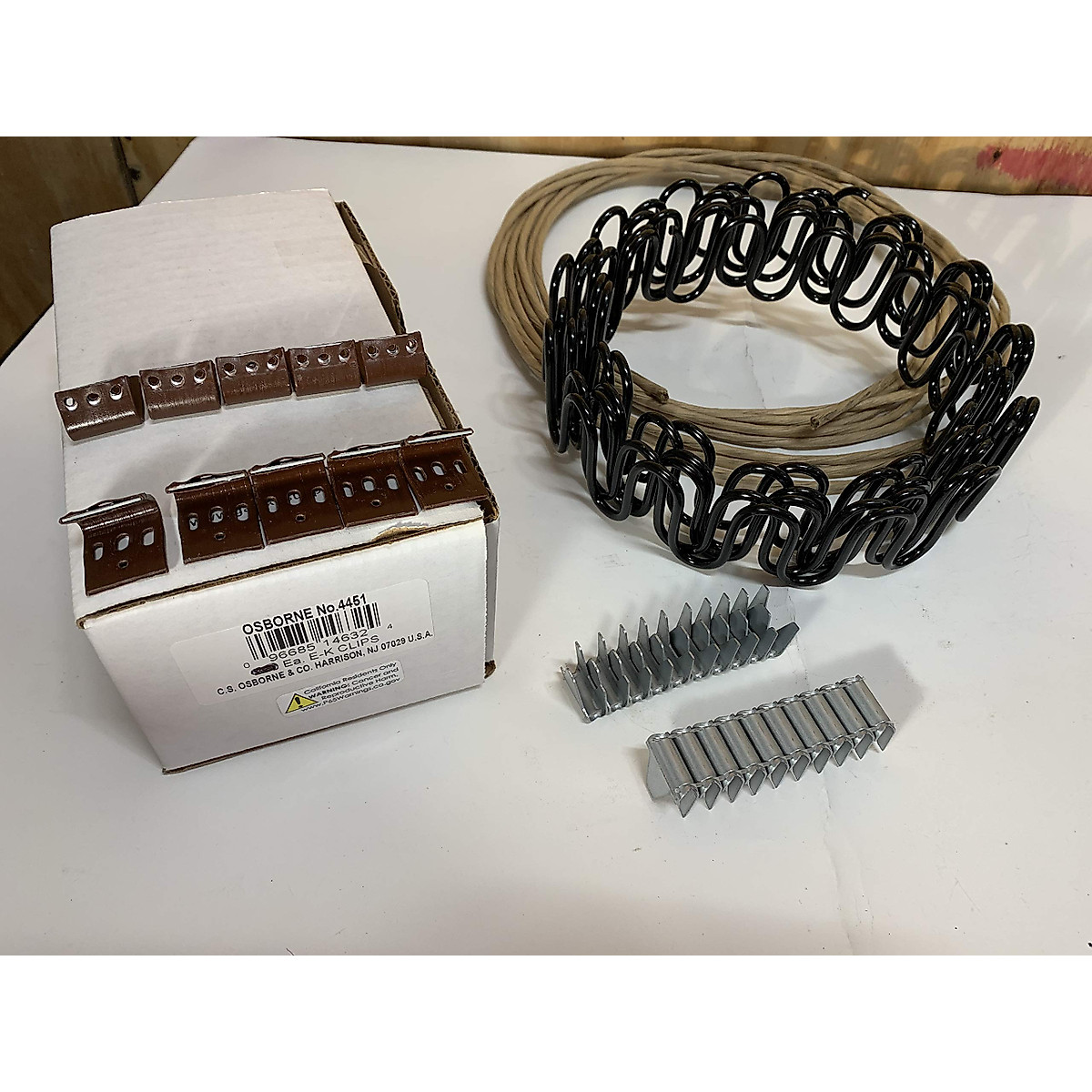 Galaxy Supply Inc. Zig Zag- Springs 8 Gauge 10 Feet for Furniture & Auto Upholstery, Plus Special Package 10 pcs 7 Holes Clip +10 pcs Stay Wire Clips + 10 feet of Springing Wire