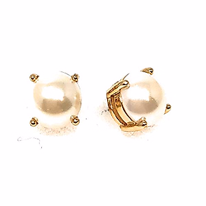 Kate Spade New York Cream Pearl Gold Plated Stud Earrings