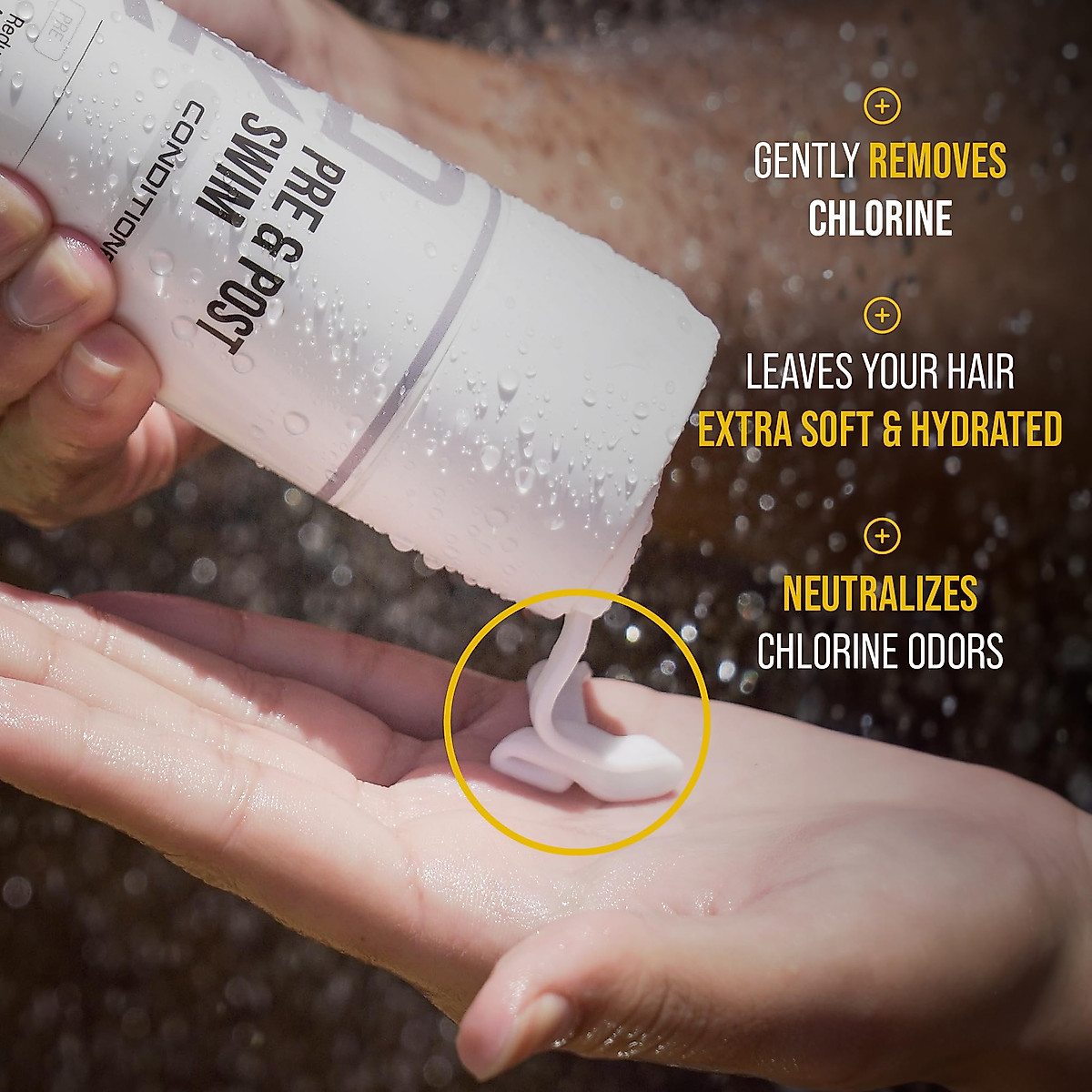 TRIHARD Premium Swim Conditioner | Pre & Post Chlorine Defense | Luxurious Hair Nourishment