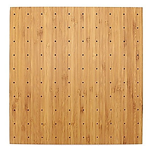 BambooMN 12"x11.8" Bamboo Skewer Holder Food Display Stand w/ 100 Holes, Perfect for Catered Events, Restaurants, Cocktail Party Supplies - 3 Pieces