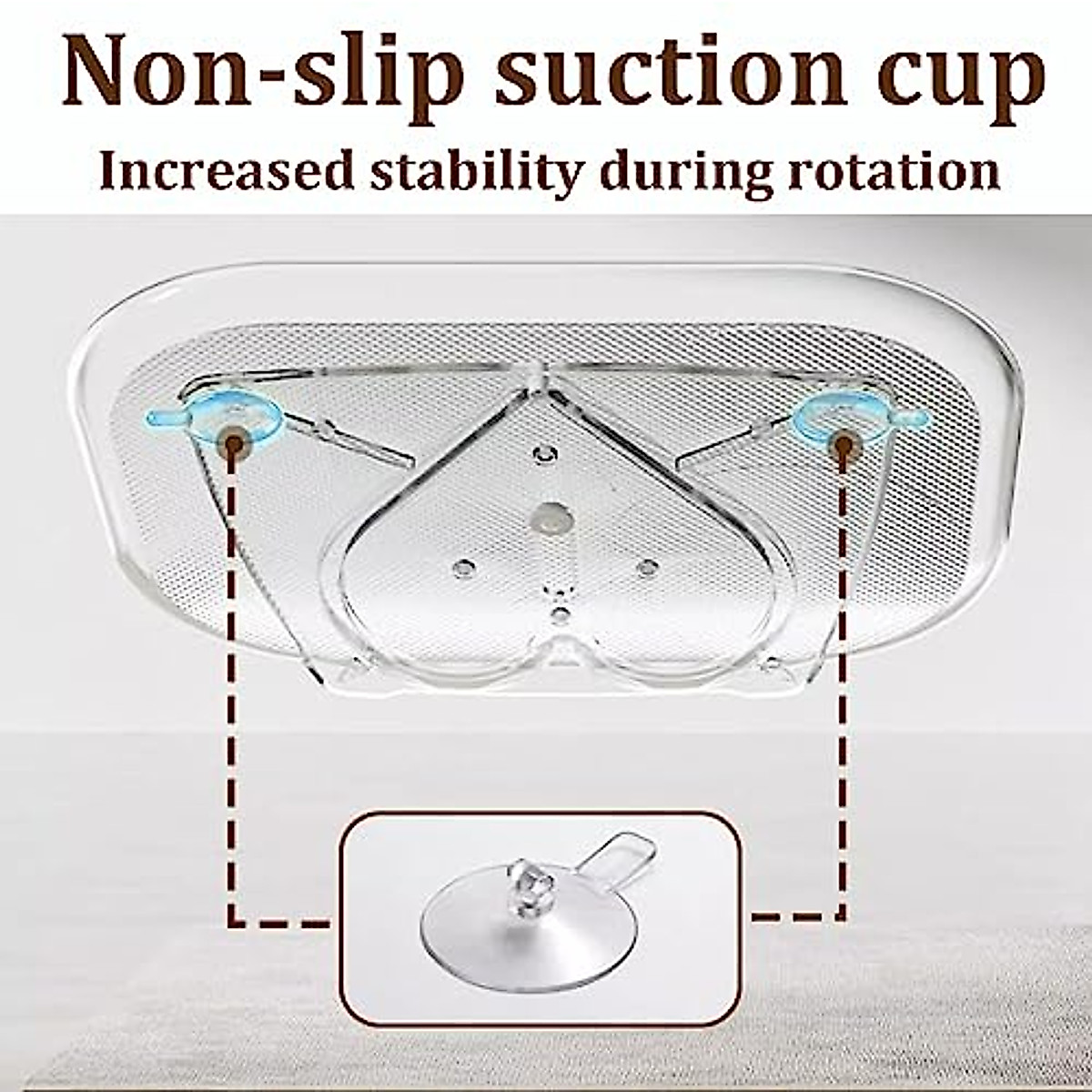 Lazy Susan for Refrigerator, Lazy Susan for Refrigerator Rectangular, Square Lazy Susan Turntable Organizer, Rectangular Turntable for Refrigerator