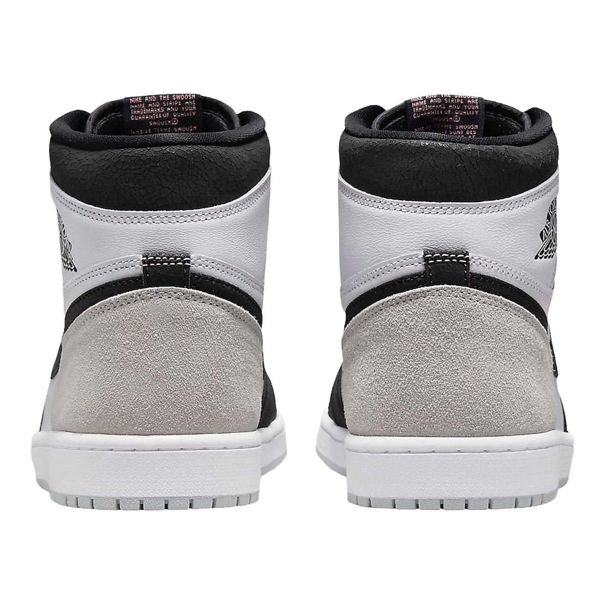 Jordan Nike Men's Air 1 High Retro OG 'Brotherhood' Basketball Shoes, White/Black-grey Fog-bleached, 10.5