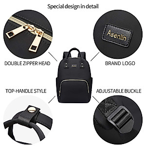 Asenlin Travel Laptop Backpack 15.6 Inch Stylish Water Resistant School Computer Backpack College Fashion Casual Daypack Travel Business Work Backpack for Men Women Black