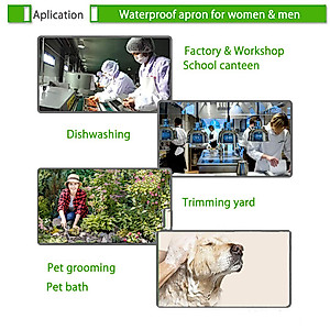 Jaspfct Waterproof Rubber Vinyl Apron,43''Waterproof Apron Dishwashing/Kitchen Cooking,Best for DishWasher, Cleaning, Butcher MD006-Blackred