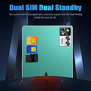 Haofy Office Tablet, 8MP 16MP Camera 10.1 Inch LCD HD Tablet 8GB 256GB Memory Aluminium Alloy with Keyboard Mouse for School (US Plug)