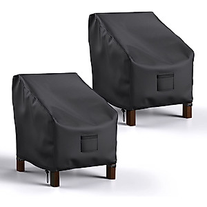 Mrrihand Patio Chair Covers Waterproof, Lounge Deep Seat Cover, Heavy Duty Outdoor Lawn Patio Furniture Covers (33" W x 34" D x 31" H - 2 Pack)