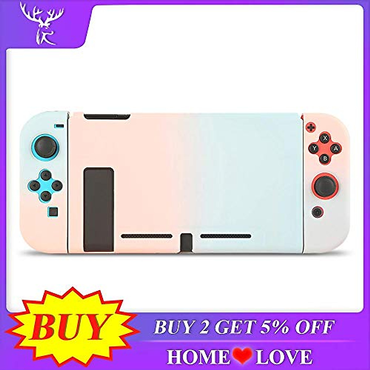 Protective Case Joy Con Controller Shell Hard Housing Full Cover Shell For Nintend Switch Game Console Colorful Shell Blue