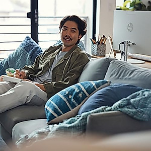 HP 23.8 inch All-in-One Desktop PC, FHD Display, AMD Athlon Silver 7120U, 8 GB RAM, 256 GB SSD, AMD Radeon Graphics, Windows 11 Home, 24-cr0110 (2023)