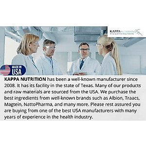 Magnesium, L-Threonate (120 Capsules), 2,253mg Per Serving, Providing 420mg Elemental, Bisglycinate Chelate, Malate, for Brain, Sleep, Stress, Cramps, Headaches, Energy, Heart, from Kappa Nutrition.