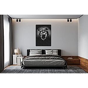 Nirvana Black And White Canvas Poster | Ready to Frame for Office, Living Room, Dorm, Kids Room, Bedroom, Studio, Printed On Real Cotton Canvas. Unwrapped Unframed (18x24)