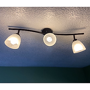 Kira Home Weston 5" Glass Shades, Alabaster Replacement Glass, 1-5/8" Fitter Opening for Threaded Medium Base Socket, 5" x 5", 3-Pack