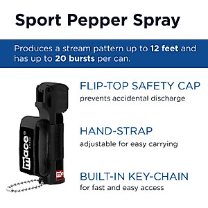 Mace Brand All Day Security Kit (Black) – Includes Mace Brand Night Defender Pepper Gel with LED Light, Mace Personal Pepper Spray, and Mace Sport Spray – Great for Self-Defense Any Time of Day