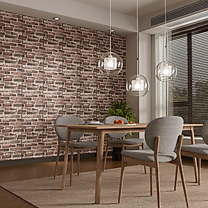 20PCS 3D Wall Panels Peel and Stick Faux Brick Wall Panels Self-Adhesive 3D Brick Wallpaper Foam Stone Wall Panel for Bedroom, Kitchen, Home Decor