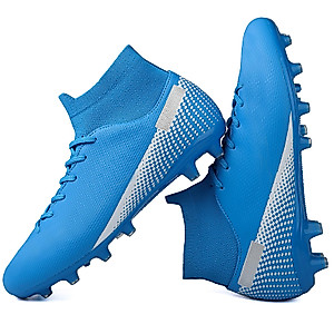Soccer Cleats Mens Football Cleats Women Tacos de Futbol para Hombre Soccer Shoes for Big Boy Tacos de Futbol Zapatos de Futbol para Hombres Outdoor Soccer Shoes High Top Football Boots AG/FG