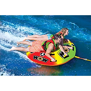 WOW Sports - UTO Galaxy Towable Tube for Boating - 1 to 2 Person Towable - Easy To Inflate - Great For Kids & Adults