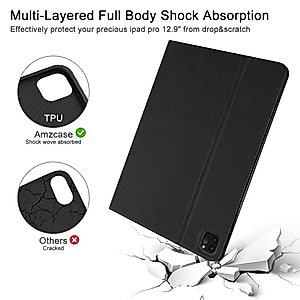 HOTLIFE Case with Keyboard for iPad Air 13 inch （M2 2024 ）,Keyboard Case for iPad Pro 12.9 6th/5th Generation, Wireless Detachable Keyboard- with Pencil Holder for New iPad Air 13-inch/iPad Pro 12.9