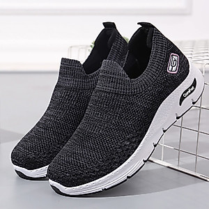 ZHOUXINGB Womens Boots Ankle, Slip On Sneakers Women Wide Width Casual Sandals Trail Water Shoes Size 11 Shoes Tan Flip Flops Low Wedge Flats Shoes Women Dressy