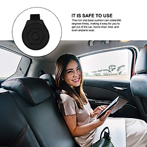 EXCEART 360 Degree Swivel Seat Cushion Rotating Swivel Car Seat Cushion Lumbar Support Pillow for Car Chair and Seat Swivel Car Chair Pad (Black)