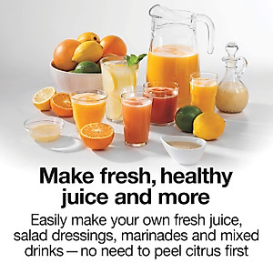 Proctor Silex Juicer Electric Citrus Juicer Machine, 34 oz., for Orange, Lemon, Grapefruit Juice, White and Green (66340)