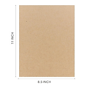 Kraft Cardstock Thick Paper 50 Sheets, 8.5" x 11" Heavyweight 92lb Cover Card Stock for Crafts and DIY Cards Making