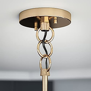 Kenroy Home 93891BAM Gemma 1 Light Pendant with Clear Glass with Burnished Antique Metal Finish, Rustic Style, 14" Height, 9.438" Width, 9.438" Depth