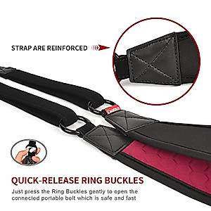 Cwatcun Camera Neck Strap with Quick Release and Safety Tether Camera Shoulder Sling Belt for Nikon Canon Sony Olympus DSLR Camera Universal for Women Men,2.0 Black