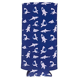 Shark Pattern Slim Can Coolie