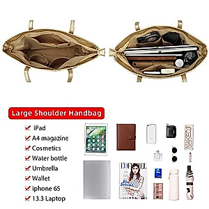 Montana West Quilted Handbag for Women Vegan Leather Tote Purse Shoulder Bag Large Fashion Satchel Hobo Purse MWC-084GD