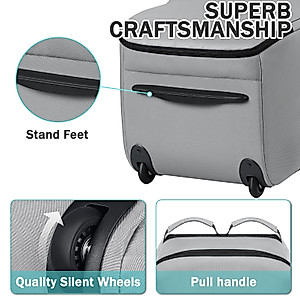 SCTEL Car Seat Travel Bag Fits All Nuna Pipa Car Seat and Base, Doona Travel Bag, Padded Infant Car Seat Bag with Wheels, Airport Gate Check Bag with side pocket, Protective Feet, Double handle