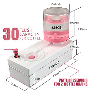 FINFINLIFE Paint Brush Cleaner Tool - 20 Painting Brushes & Brush Rinser Paint Water Dispenser for Acrylic, Watercolor & Water-Based, Convenient Paint Brush Washer, Painting Station for Kids, Pink