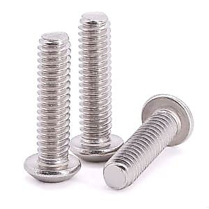 10-32 x 1/2" (50 PCS) Button Head Socket Cap Screws, Stainless Steel 304 (18-8), Full Thread, Fine Thread UNF, ASME/ANSI B18.3-11