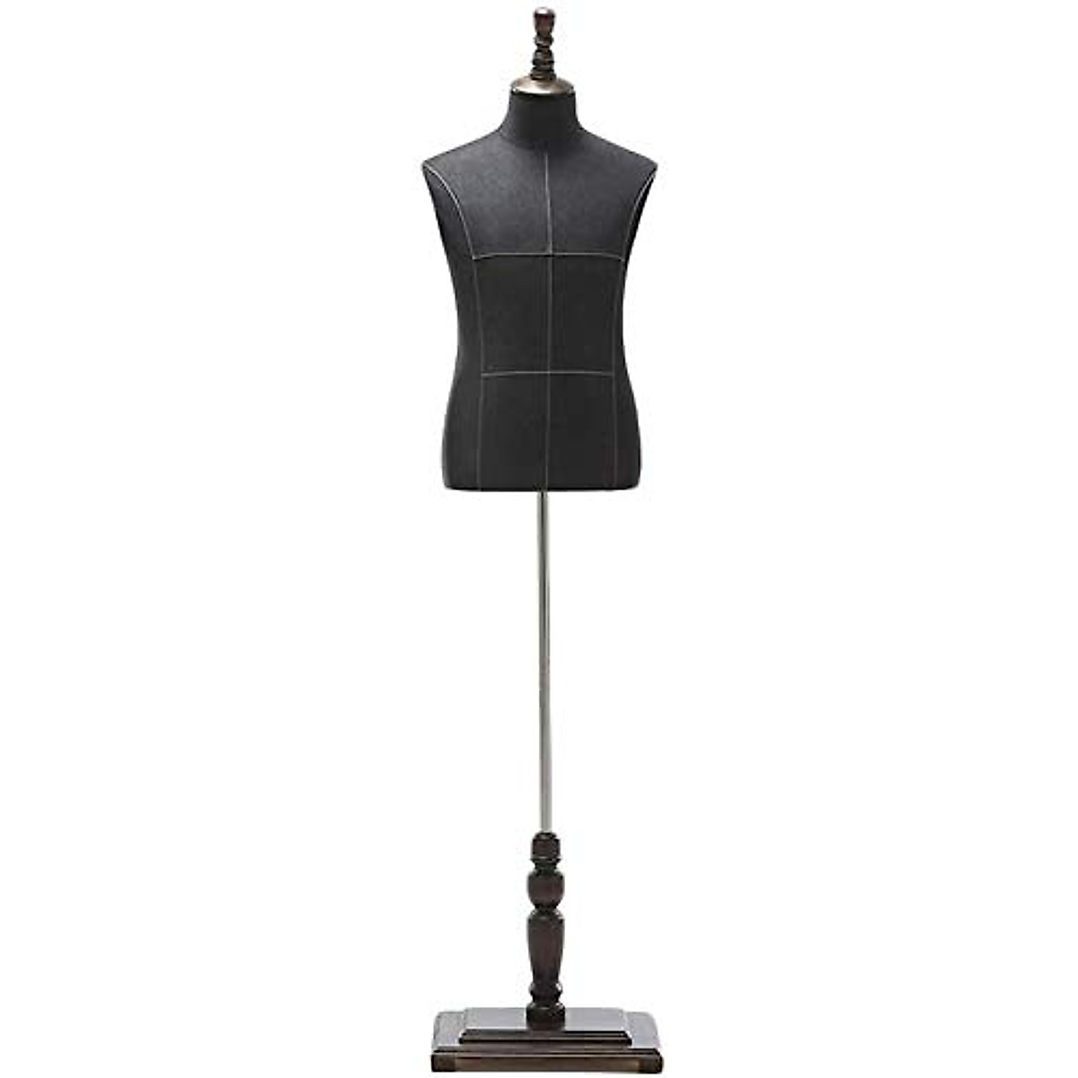 Tailors Dummy Mannequin Torso Body with Wooden Base| for Clothing Display with Adjustable Height Dressmakers Dummy