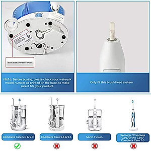 Brush Heads for Waterpik Complete Care 5.0 & 9.0, 4-Pack, Black