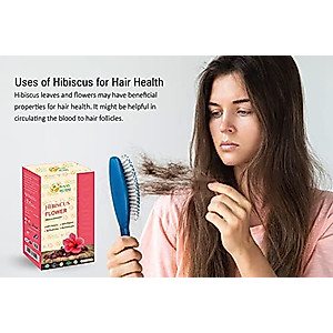 Herbs Botanica Hibiscus Flower Dried Organic For Tea, Hair Growth, Flor De Jamaica Organica Whole Full Flower Petals Cake Decoration & Cocktails 7.05 Oz / 200 Gms