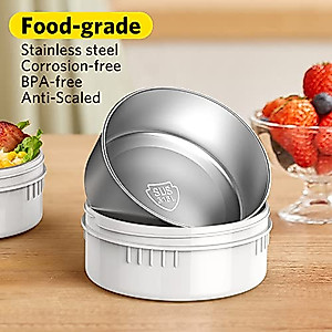 HongiJar Insulated Food Jar 54oz, Thermos 8 Hours Hot Food Lunch Bento Box, 2 Tiers Stackable Thermal Containers, Double Wall Leak-Proof Vacuum Soup Stainless Steel Layers Storage for Adults