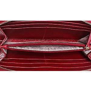 Michael Kors Susannah Zip Continental Dark RED Wallet