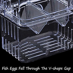 Petzilla in-Tank Aquarium Breeder Box for Fish Tank, Breeding Incubator for Small Fish Hatchery, Acrylic Divider for Shrimp Clownfish Aggressive Fish Injured Fish (Small)