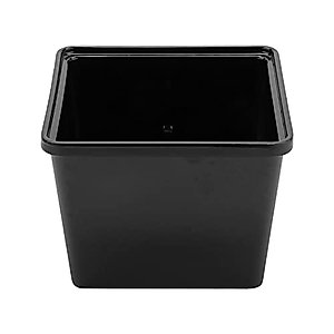 G.E.T. ML-149-BK Black 2 qt. Square Crock, Break Resistant Dishwasher Safe Melamine Plastic, Round & Square Crocks Collection