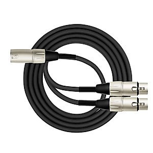 Kirlin Cable Y-301-06 - 6 Feet - XLR Male to Dual XLR Female Y-Cable