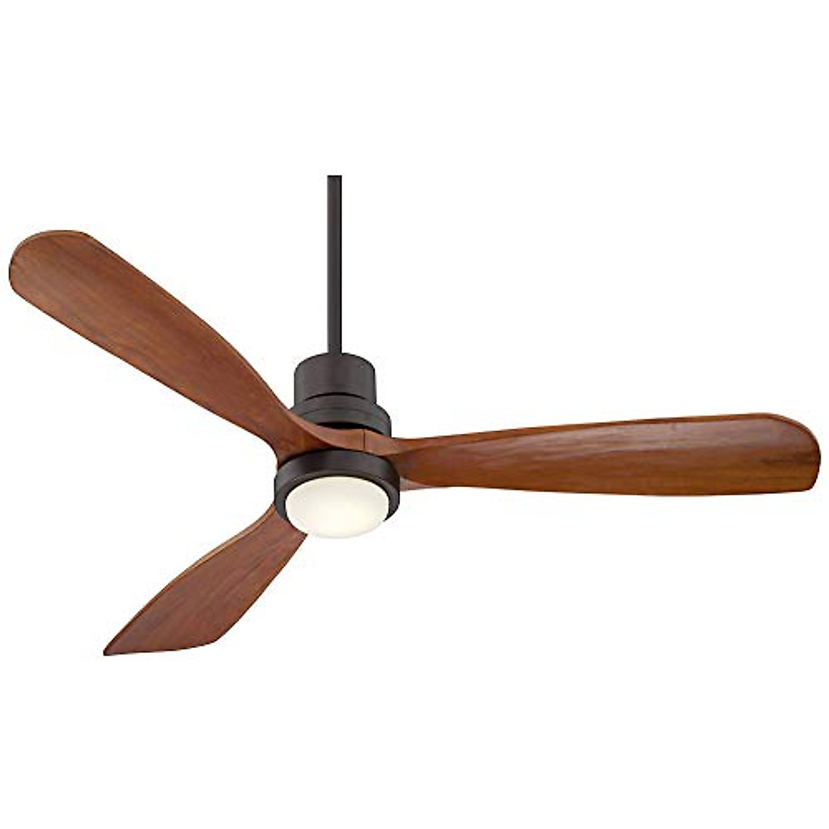 Casa Vieja 52" Casa Delta-Wing Modern 3 Blade Indoor Outdoor Ceiling Fan with LED Light Remote Control Solid Wood Oil Rubbed Bronze Damp Rated for Patio Exterior House Porch Gazebo Garage