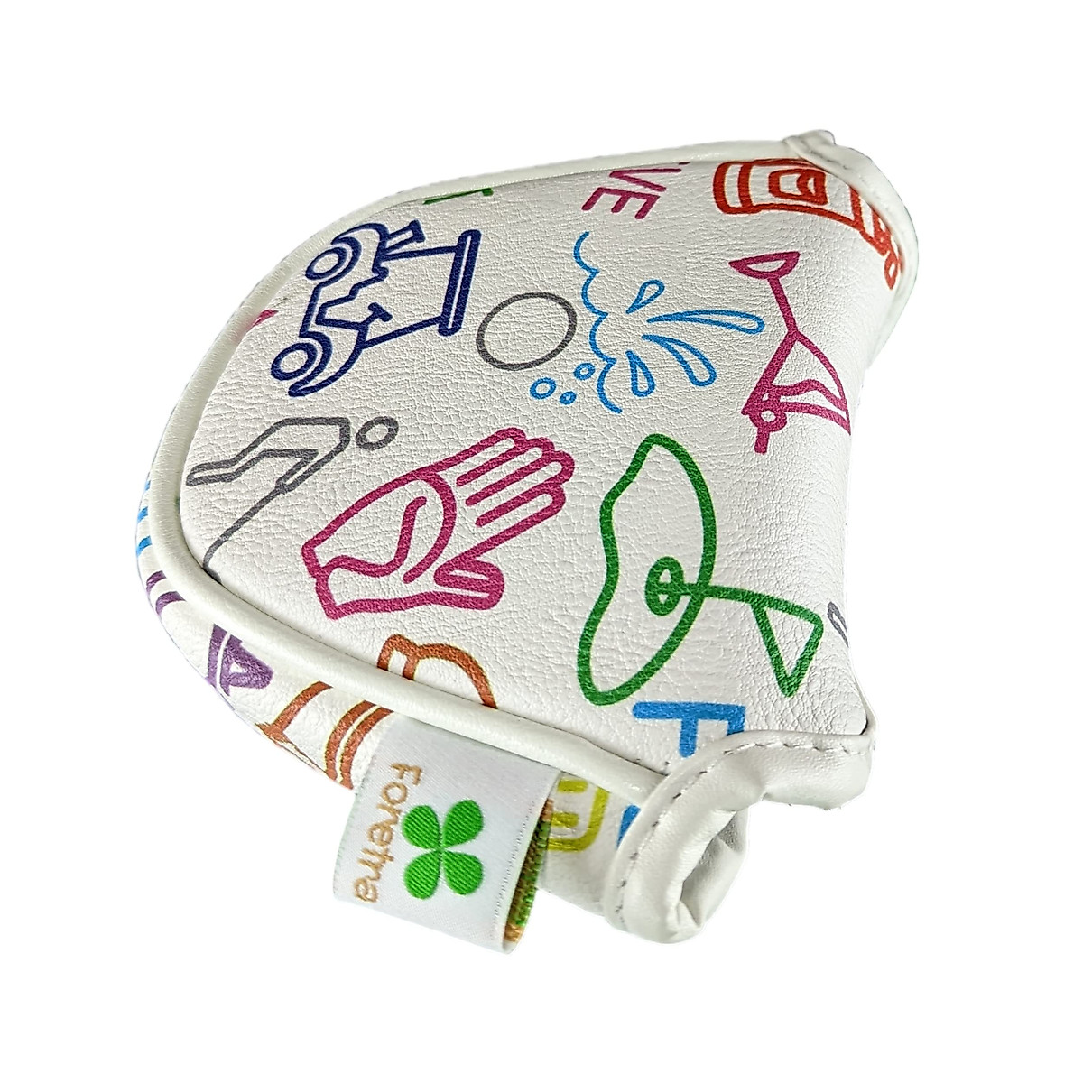 Foretra - Limited Edition Golf Icons Pattern Putter Headcover Quality PU Leather Magnetic Closure for Mallet Style Putters